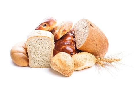 Premium Photo Different Types Of Breads And Buns Isolated On White