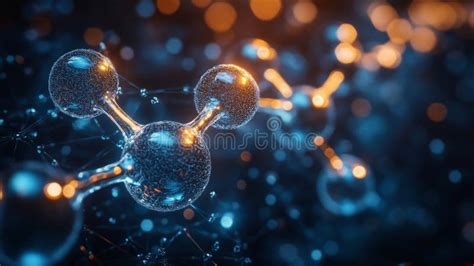 Exploring Complex Molecular Structures And Chemical Reactions Stock
