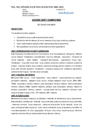 Soft Computing Lab Manual With Coding Department Of Computer Science