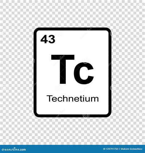 Chemical Element Technetium Stock Illustration Illustration Of
