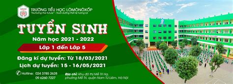 ️🎉️thÔng BÁo TuyỂn Sinh NĂm Trường Tiểu Học Lômônôxốp
