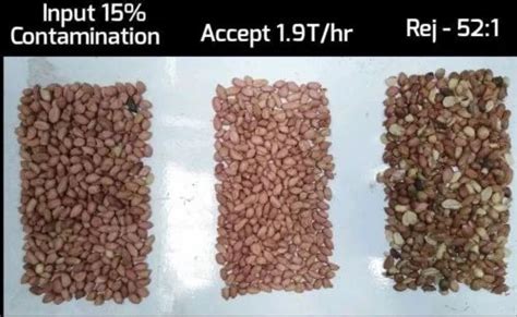 Semi Automatic Powder Coated Peanut Color Sorting Machine Single Phase
