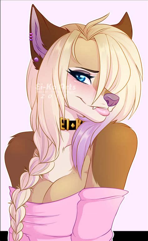 Download Anime Style Blushing Fox Girl