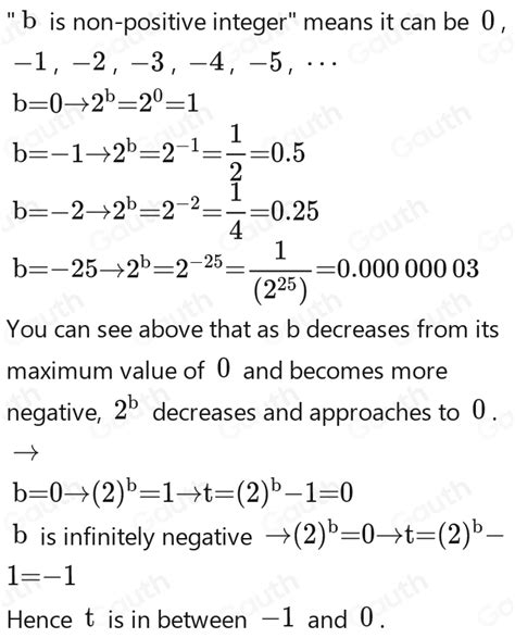 Solved Hard B Is A Non Positive Integer And T 2 B 1 What Are The