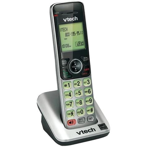Vtech Cs6609 Additional Cordless Handset Silver Black Requires A Vtech Cs6619 Cs6629 Cs6648