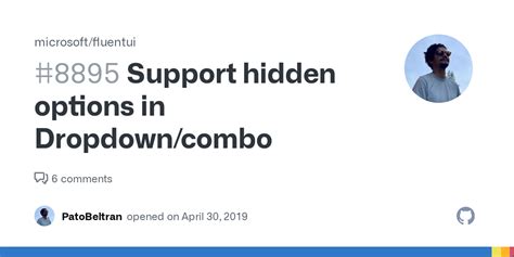 Support Hidden Options In Dropdowncombo · Issue 8895 · Microsoftfluentui · Github