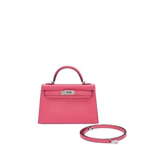 Hermès Rose Lipstick Chèvre Mysore Mini Kelly Ii 20 Palladium Hardware