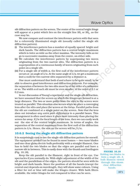 Wave Optics NCERT Book Of Class Physics Part II
