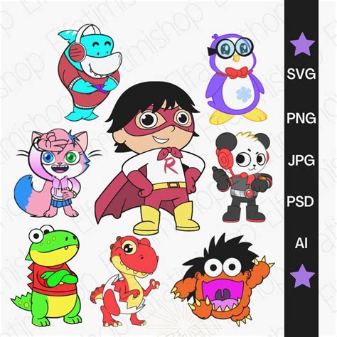 Ryans World Characters Png Svg  Digital Downloads No Background Png