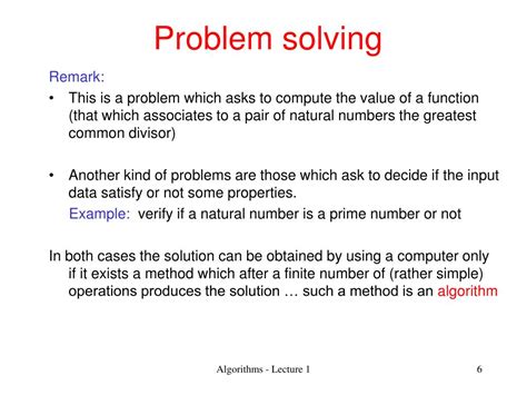 Ppt Lecture Introduction To Algorithmic Problem Solving Powerpoint Presentation Id