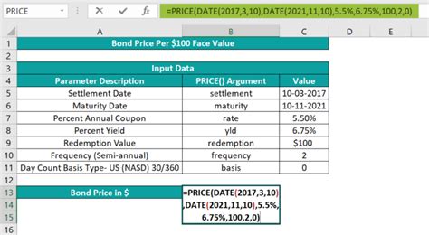 PRICE Function In Excel Formula Examples How To Use