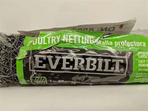 Everbilt Poultry Netting 1 Inch 20 Gauge 2 Foot X 10 Foot Dutch Goat