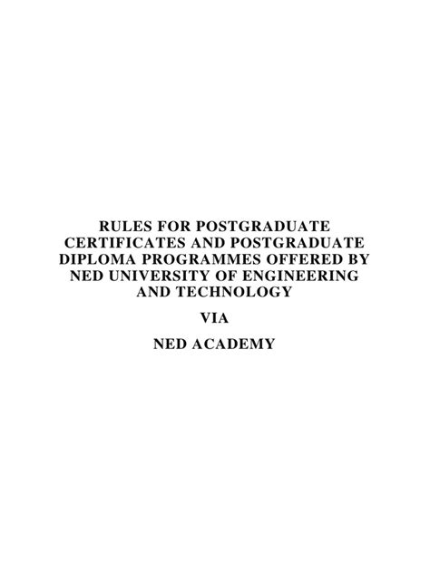 Pgc And Pgd Rules Pdf Course Credit Postgraduate Education