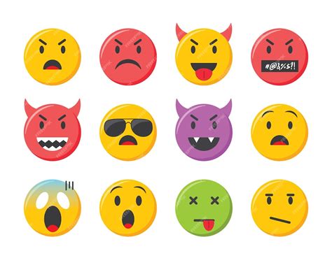 Premium Vector Emoji Icons Set Emoticons Collection Vector Illustration