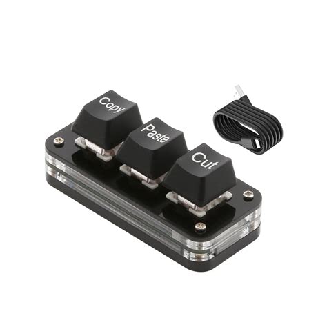 custom mini keypad 3 keys programming macro keyboard copy paste cut