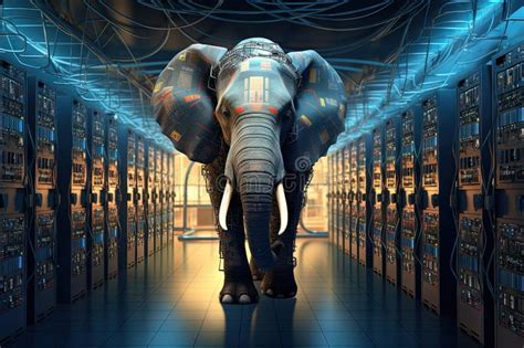 Elephant In The Server Room Concept Of The Big Data And Digital Fragility Generated Ai Stock