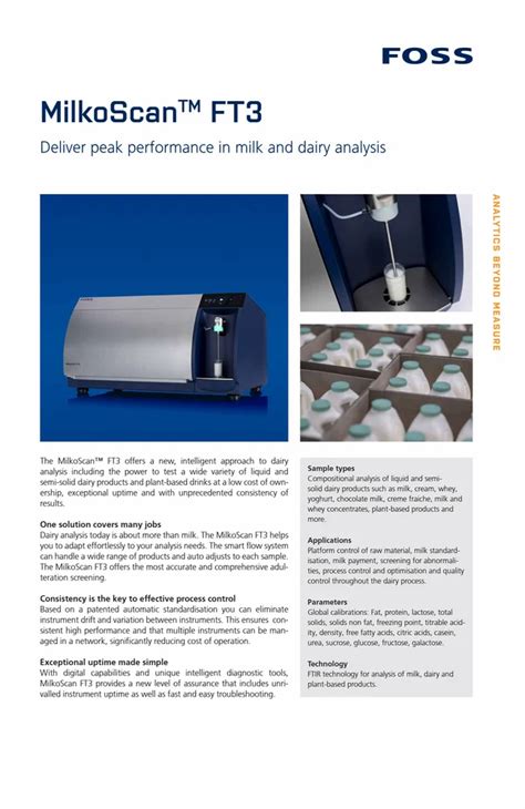 Foss Ftir For Dairy For Industrial Use 40 Sample Hour At ₹ 8000000 Piece In Kolkata