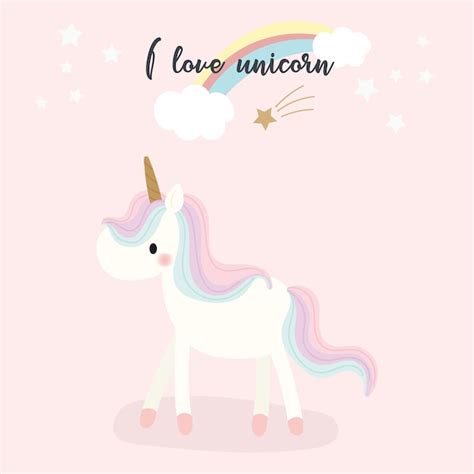 Vetor De Unicórnio Fofo Vetor Premium