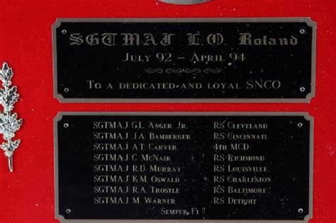 United States Marine Corps Snco Clock Plaque