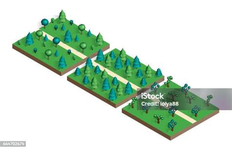 아이소메트릭 뷰 프로젝션 여름 풍경 0명에 대한 스톡 벡터 아트 및 기타 이미지 0명 3차원 형태 S 모양 Istock