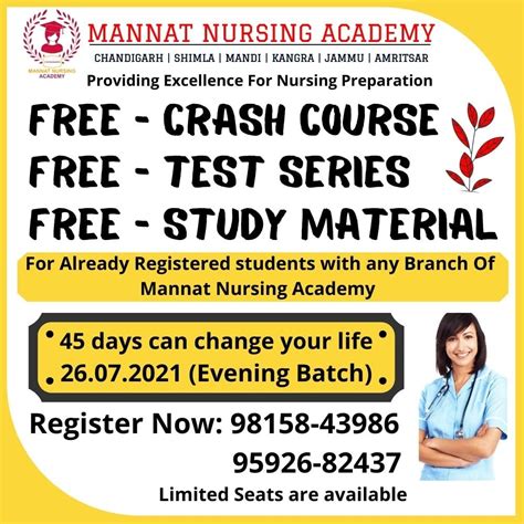 Free Nursing Norcet Crash Course Mannat Nursing Academy