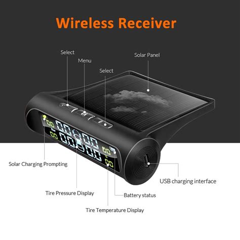 Meegoo Tpms Tyre Pressure Monitor Car Wireless Tpms Tyre Pressure