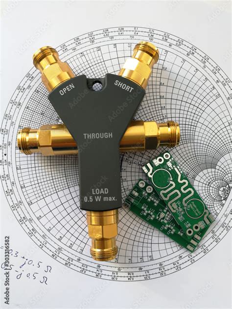 Calibration Kit For RF VNA In Front Of Smith Chart Stock Photo Adobe Stock