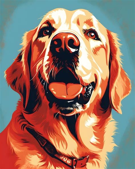 Premium Ai Image Labrador Retriever Dog Pop Art Vector Illustration