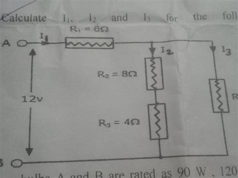 Calculate I1 I2 I3 IN THE GIVEN CIRCUIT Brainly In