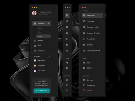 ⚡sidebar Navigation Dual Tier Navbar By Arif Hossain On Dribbble