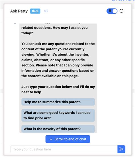 Heeeerrrreees Patty Worlds First Patent Chatbot — Unified Patents