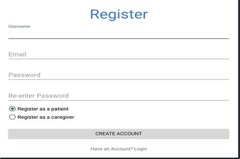 User Registration Interface Screenshot Download Scientific Diagram