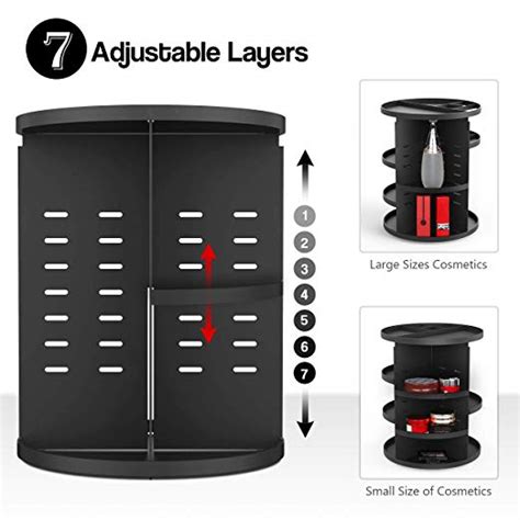 HK Rotating Makeup Organizer Black Syntus