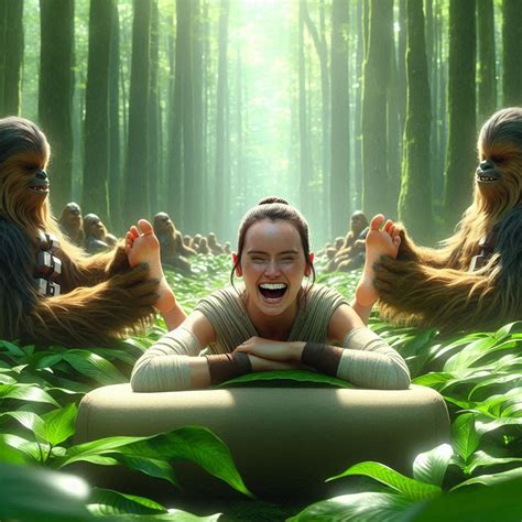 Ai Rey Feet Tickled By Wookiees In The Forest By Tmuhh On Deviantart