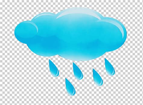 Nube de lluvia Acuarela Pintura Tinta húmeda Tormenta eléctrica Video Cayendo del cielo