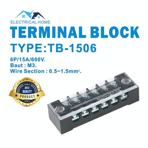 Jual Terminal Block Tb 1506 15a 6pole Shopee Indonesia