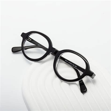 Black Clear Geek Chic Acetate Oval Eyeglasses Seed