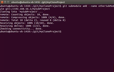 ubuntu git その272 サブモジュール名を指定して、サブモジュールを追加する（git submodule） kledgeb