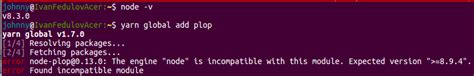 expected version 8 9 4 · issue 120 · plopjs plop · github