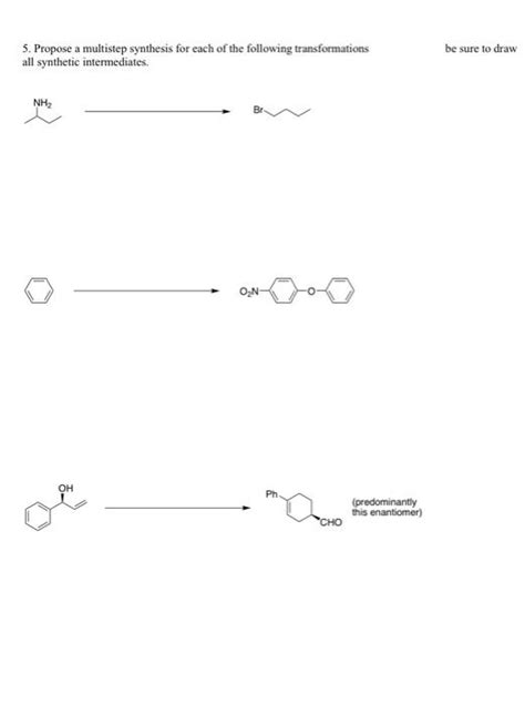 Solved 5 Propose A Multistep Synthesis For Each Of The