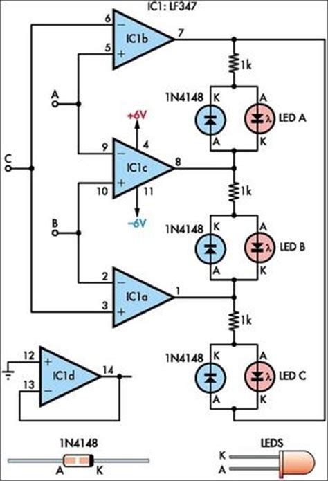 Maximum Minimum Voltage Indicator Circuit Diagram