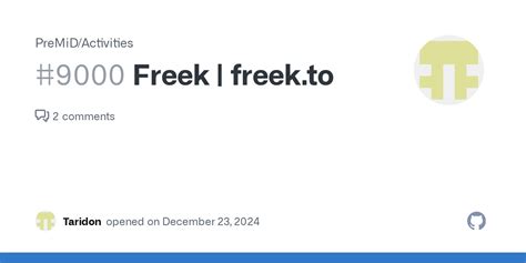 Freek Freekto · Issue 9000 · Premidactivities · Github