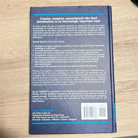 An Introduction To Categorical Data Analysis By Alan Agresti
