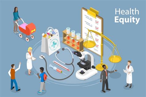 Premium Vector D Isometric Flat Vector Conceptual Illustration Of Health Equity