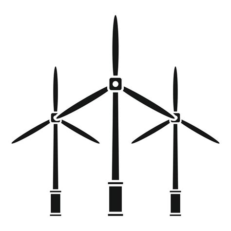 Modern Wind Turbine Icon Simple Style 14447513 Vector Art At Vecteezy