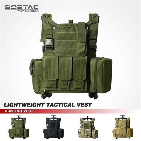 SOETAC Chaleco T Ctico Ligero Para Entrenamiento Al Aire Libre Chaleco T Ctico Resistente Al