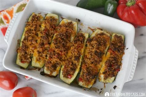 Mexican Zucchini Boats The Farm Girl Gabs®