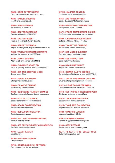 G Code Index Pdf Rbigtreetech