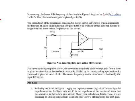 solved in summary the lower 3db ﻿frequency of the circuit