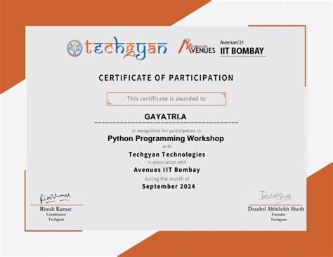 Happy To Share That I Attended The Python Programming Workshop Of